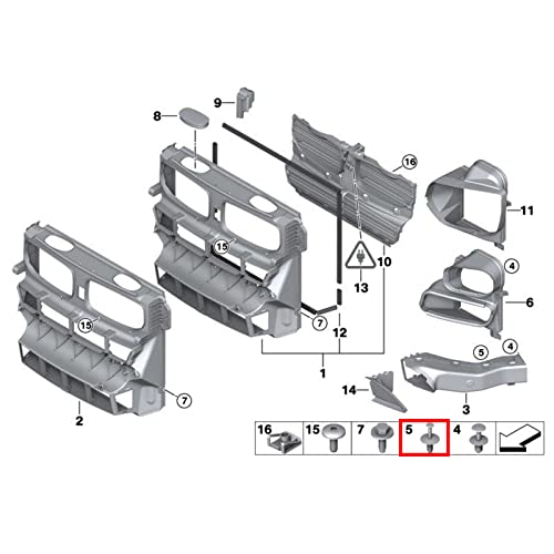 OAUTOO 30PCS 6.3mm Hole Bumper Trim Push-Type Retainer Clip for 51-11-8-174-185 51118174185 BMW 1995 - On