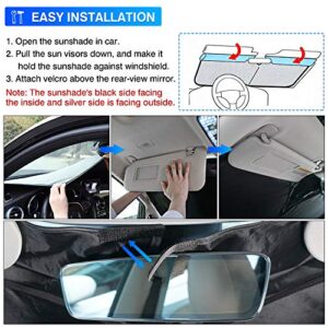 KUST Custom Fit Windshield Sun Shade for 2018-2023 BMW X3 Window Shade Sun Visor Protector Foldable Sunshade Blocks UV Rays Keep Your Car Cooler