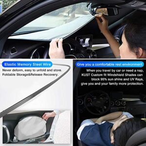 KUST Custom Fit Windshield Sun Shade for 2018-2023 BMW X3 Window Shade Sun Visor Protector Foldable Sunshade Blocks UV Rays Keep Your Car Cooler