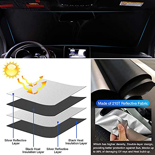 KUST Custom Fit Windshield Sun Shade for 2018-2023 BMW X3 Window Shade Sun Visor Protector Foldable Sunshade Blocks UV Rays Keep Your Car Cooler