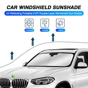 KUST Custom Fit Windshield Sun Shade for 2018-2023 BMW X3 Window Shade Sun Visor Protector Foldable Sunshade Blocks UV Rays Keep Your Car Cooler