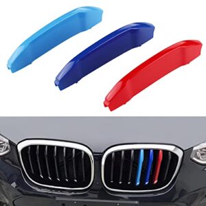 macarlon stripe grille insert trims compatible with 2018-2021 bmw g01 x3 & g02 x4 standard kidney grille