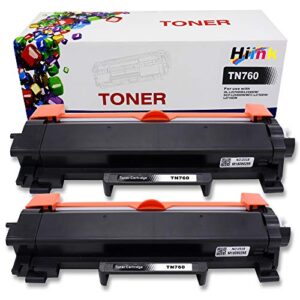 hiink compatible toner cartridge replacement for brother tn-760 tn730 tn760 toner used in hl-l2350dw hl-l2395dw hl-l2390dw hl-l2370dw dcp-l2550dw mfc-l2710dw mfc-l2750dw mfc-l2730dw(2-pack)