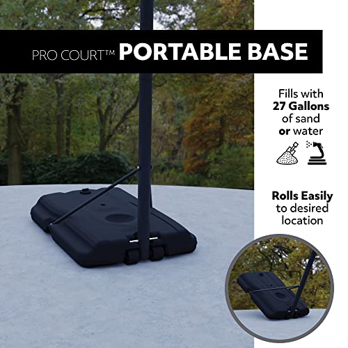 Lifetime 1270 Pro Court Portable Basketball System, 42 Inch Backboard,Black