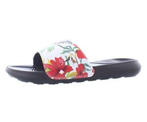 nike victori one women’s print slides shoes,white/siren red/atomic green/black size 7