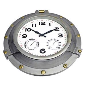 Poolmaster 52538 18" Silver Porthole Clock