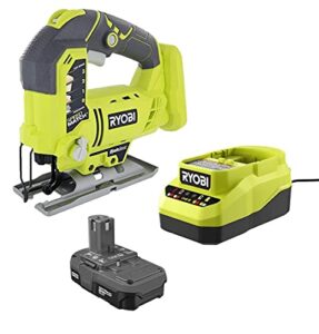 ryobi 18 volt lithium-ion orbital jig saw combo kit with battery and charger (bulk packaged, non-retail packaging)