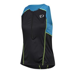 pearl izumi w select pursuit tri sl jersey, black/atomic blue, small