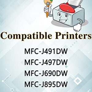 MM MUCH & MORE 6-Pack Compatible Ink Cartridge Replacement for Brother LC-3013 LC3011 LC3013 to use for MFC-J487DW MFC-J491DW MFC-J497DW MFC-J690DW MFC-J895DW Printers (Cyan + Magenta + Yellow)