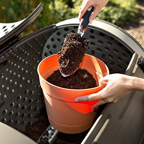 Lifetime 60309 Outdoor Double Bin Rotating Composter, 100-Gallon, Pack of 1, Brown