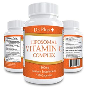 liposomal vitamin c complex 1500mg(2 capsules) – 180 capsules – high absorption vitamin c- supports immune system and collagen booster – powerful antioxidant high dose fat soluble supplement dr.plus