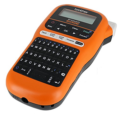 Brother PT-E105 P-Touch Edge Handheld Industrial Label Maker with Interactive Menu and Automatic Lamination (AAA Batteries Not Included)