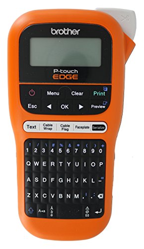 Brother PT-E105 P-Touch Edge Handheld Industrial Label Maker with Interactive Menu and Automatic Lamination (AAA Batteries Not Included)