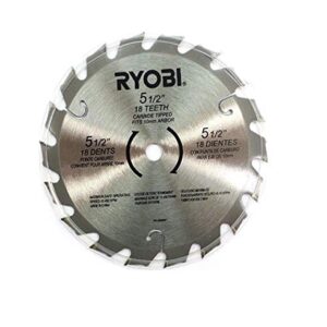 (2) Ryobi 5 1/2" 18 Tooth Carbide-Tipped Circular Saw Blades Fit 10mm Arbor