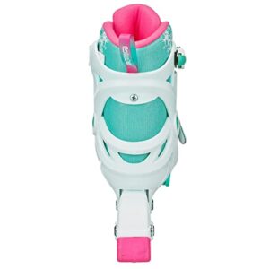 Roller Derby ION 7.2 Girl's Adjustable Inline Skates White/Mint/Pink Size Medium (2-5)