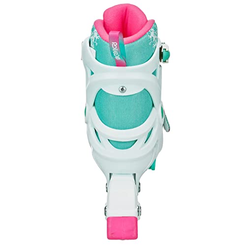 Roller Derby ION 7.2 Girl's Adjustable Inline Skates White/Mint/Pink Size Medium (2-5)