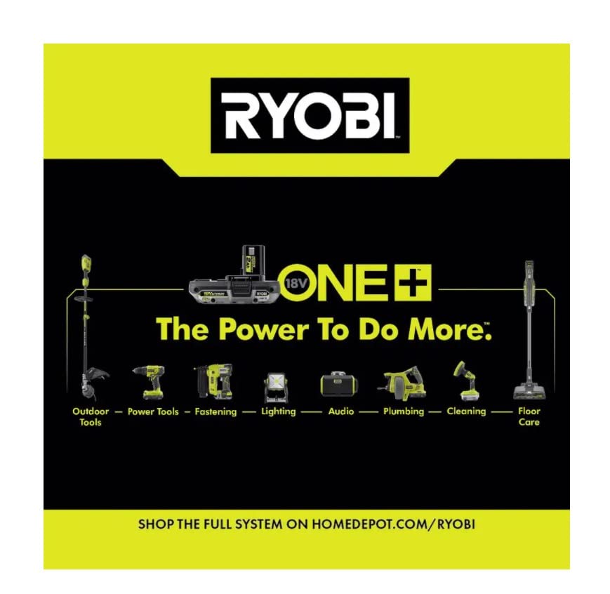 Ryobi ONE+ 18V Lithium-Ion 4.0 Ah Battery (2-Pack) with 18V Lithium-Ion Charger