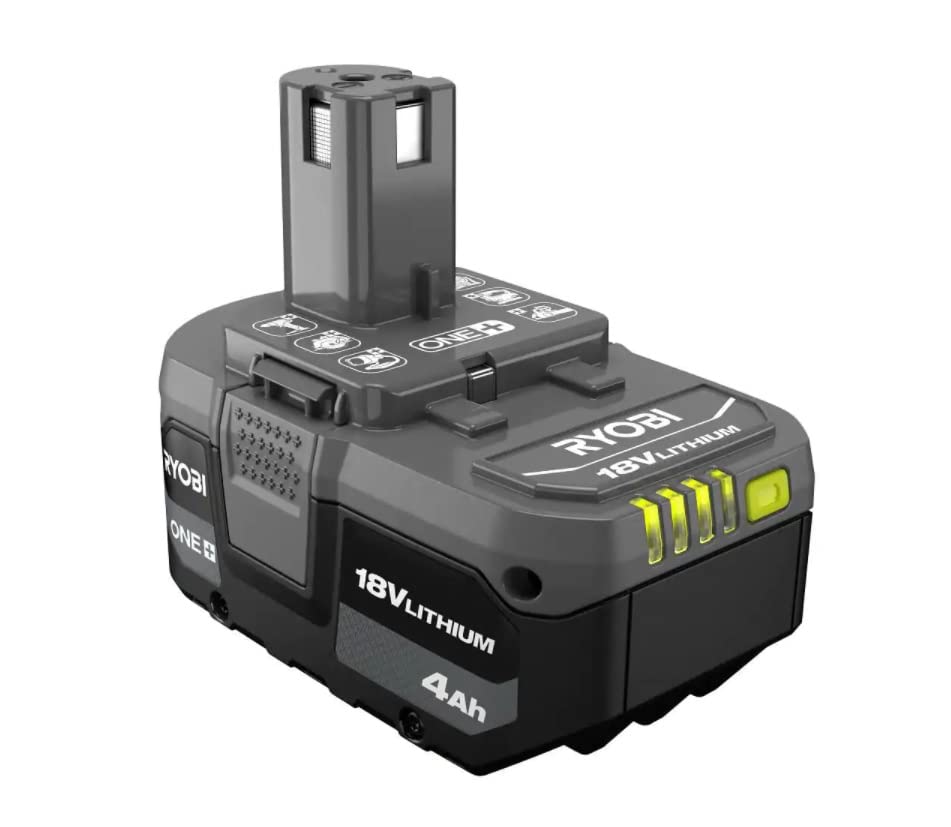 Ryobi ONE+ 18V Lithium-Ion 4.0 Ah Battery (2-Pack) with 18V Lithium-Ion Charger