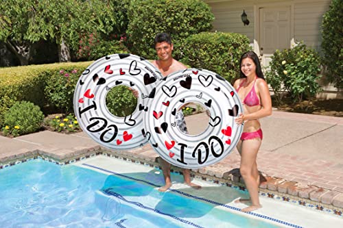 Poolmaster 40-Inch Say I Do Inflatable Swimming Pool Float Inner Tube, 2 Pack