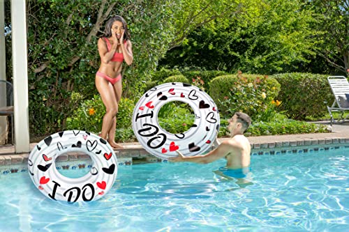 Poolmaster 40-Inch Say I Do Inflatable Swimming Pool Float Inner Tube, 2 Pack