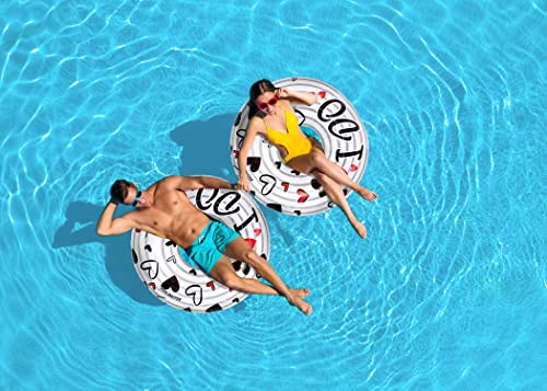 Poolmaster 40-Inch Say I Do Inflatable Swimming Pool Float Inner Tube, 2 Pack