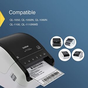 BETCKEY - Compatible Shipping/Barcode Labels Replacement for Brother DK-1240 (4" x 2"), Use with Brother QL Label Printers [18 Rolls/10800 Labels]