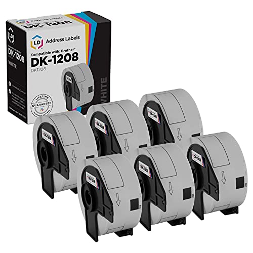 LD Compatible Address Label Replacement for Brother DK-1208 1.4 in x 3.5 in (400 Labels, 6-Pack)