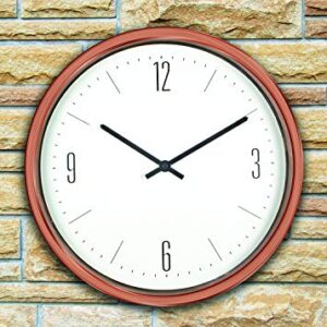 Poolmaster 52542 16-Inch Indoor or Outdoor Contemporary Clock, Bronze