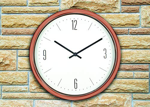 Poolmaster 52542 16-Inch Indoor or Outdoor Contemporary Clock, Bronze