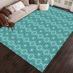 peenoke retro abstract atomic era area rug outdoor patio rug play mat modern floor carpet non-slip home decor living room kids bedroom nursery, 6×9 ft