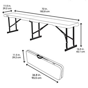 Lifetime 80305 Portable Folding Bench , White