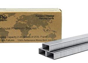 PraxxisPro Premium 26/6 Chisel Point Standard Staples Refill for All Home, School and Office Staplers - Silver (5,000 Count)