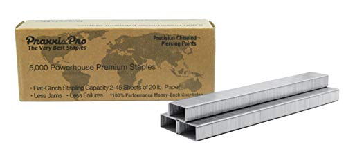 PraxxisPro Premium 26/6 Chisel Point Standard Staples Refill for All Home, School and Office Staplers - Silver (5,000 Count)