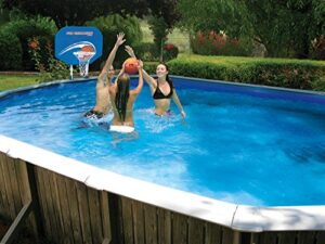 poolmaster 72774 pro rebounder poolside basketball game with perma-top mounts