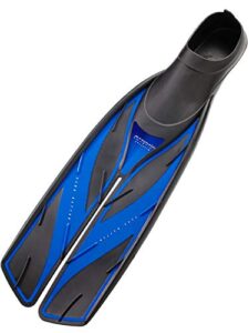 atomic aquatics full foot split fins (high performance) 7.5-8.5 blue