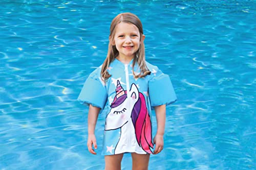 Poolmaster Swimming Pool Swim Shirt Swim Vest with Arm Floaties, Unicorn