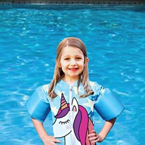 Poolmaster Swimming Pool Swim Shirt Swim Vest with Arm Floaties, Unicorn