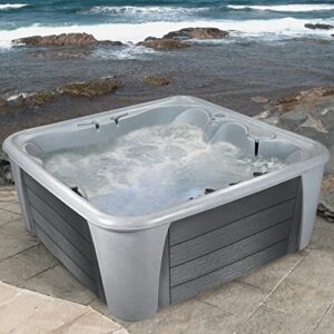 Essential Hot Tubs 24-Jet Waterfront Hot Tub, Seats 5-6, Gray Granite/Charcoal Gray