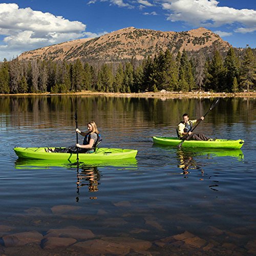 Tioga Sit-On-Top Kayak with Paddle (2 Pack), Lime, 120"