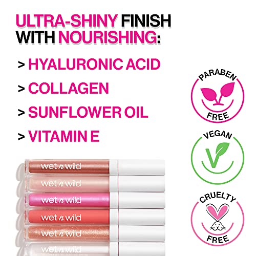 wet n wild Mega Slicks Lip Gloss | Long Lasting | Hyaluronic Acid | High Shine | Love Language