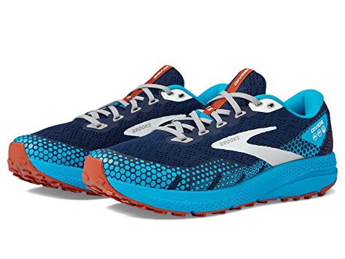 Brooks Men’s Divide 3 Trail Running Shoe - Peacoat/Atomic Blue/Rooibos - 11 Medium