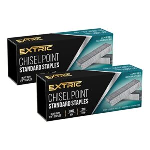 staples 2 pack – 10,000 staples standard – heavy duty chisel point standard staples 1/4 inch staple – standard staples for stapler jam free office staples for standard stapler