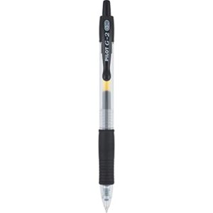 PILOT G2 Premium Refillable & Retractable Rolling Ball Gel Pens, Ultra Fine Point, Black Ink, 4-Pack (31275)