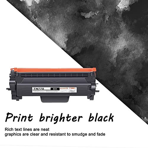 TN770 Toner Cartridge Compatible 1 Pack Extra high Yield TN-770 Black Replacement for Brother TN770 TN-770 for Brother DCP-L2550DW MFC-L2710DW L2750DW L2750DWXL HL-L2350DW L2370DW L2395DW Printer