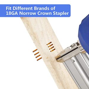 SimCos 18 Gauge 1/4" Narrow Crown Staples (1", 3/4", 1/2"), Galvanized 1200 Counts for Pneumatic or Electric Stapler,Assorted Project Pack