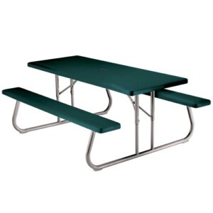 lifetime 22123 folding picnic table, 6 feet, hunter green