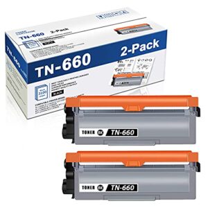 maxcolor 2 pack black tn-660 toner compatible high yield tn660 toner cartridge replacement for brother hl- l2315dw l2320d dcp-l2520dw l2540dw mfc-l2700dw l2705dw l2707dw printer