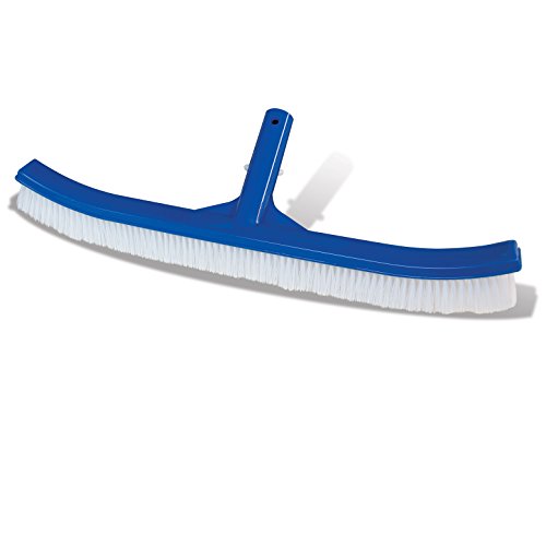 Poolmaster 18100 Curved Swimming Pool Brush Head, 17.5-Inches, Essential Collection, Blue