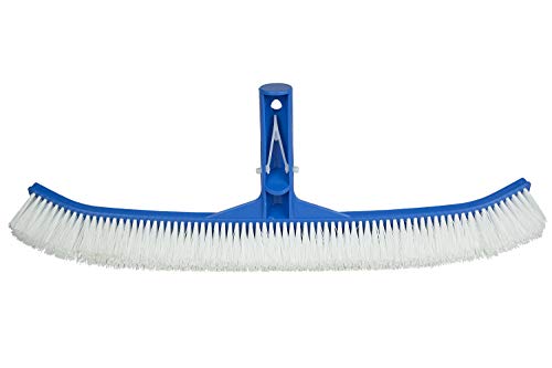 Poolmaster 18100 Curved Swimming Pool Brush Head, 17.5-Inches, Essential Collection, Blue