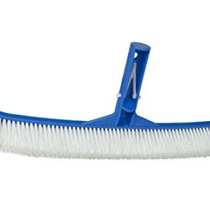 Poolmaster 18100 Curved Swimming Pool Brush Head, 17.5-Inches, Essential Collection, Blue